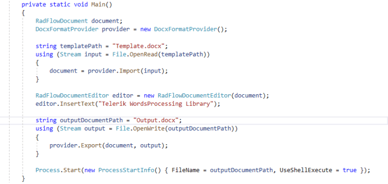 How to use Word Template with Telerik Document Processing Library using ...